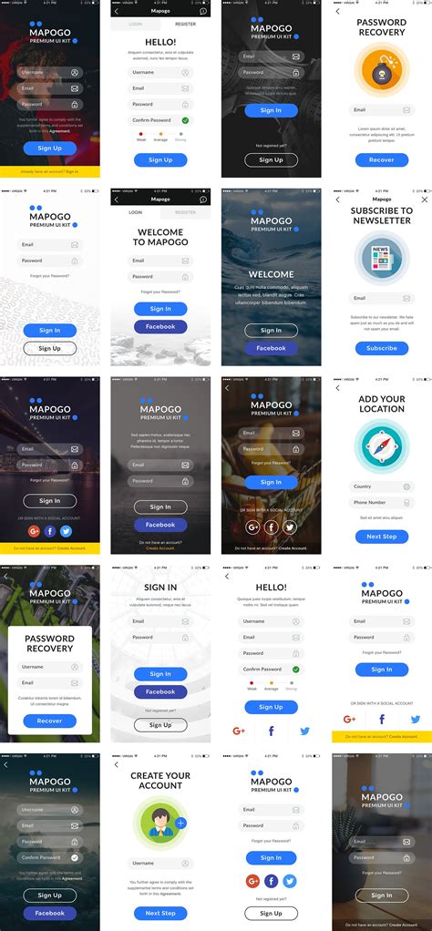 Mapogo 注册表单懒人图库精选sketch素材 人人设计网
