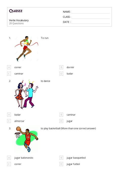 50 Verbs Worksheets For 8th Grade On Quizizz Free And Printable