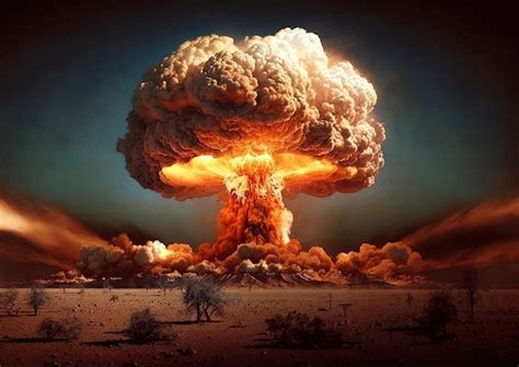 Premium Photo Nuclear Explosion In The Form Of A Large Mushroom