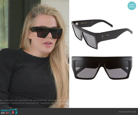 Wornontv Khloes Black Square Sunglasses On The Kardashians Khloe