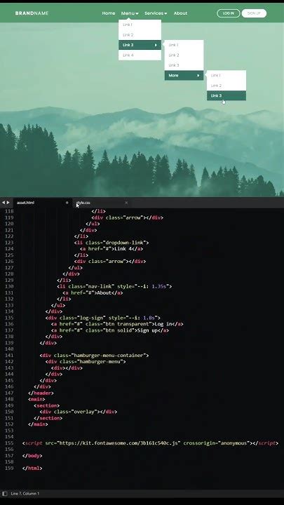 Responsive Navbar With Dropdown Dropdownmenu Navbar Navigationmenu