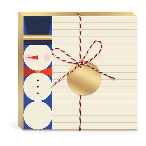 Jolly Geo Snowman Square Notepad Lady Jayne