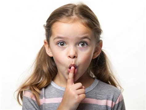 Premium Photo A Girl Making A Skeptical Expression With Her Tongue Out And Finger To Her Lips