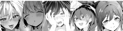 Mono 1girl 5girls Ahegao Blackhair Blush Braid Close Up Closedeyes