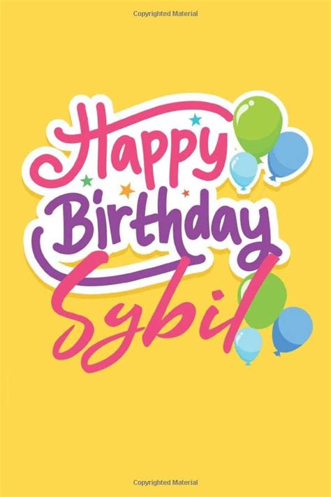 Happy Birthday Sybil Birthday Journal Gift Customized Happy Birthday By Flex Customized