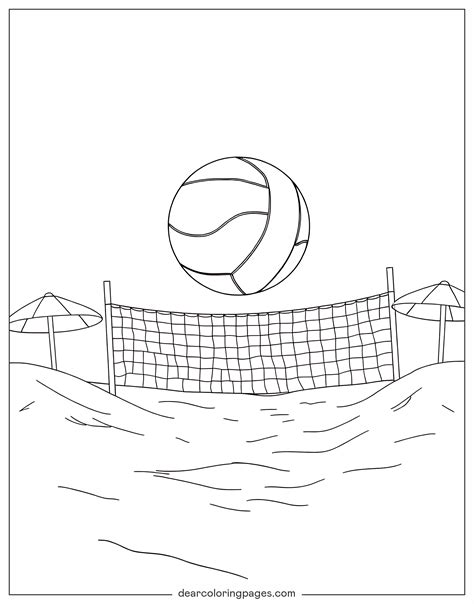 Beach Volleyball Coloring Page
