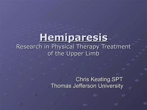 Hemiparesis Ppt