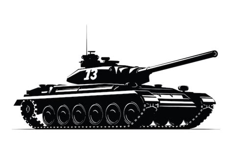 Silueta Del Tanque Militar Jeep Humvee Vector Premium