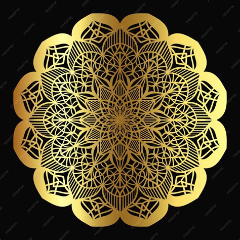 Premium Vector Classical Golden Mandala