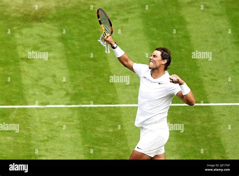 Rafael Nadal Celebrates Victory Against Francisco Cerundolo During Day
