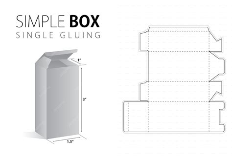 Premium Vector Simple Packaging Box Die Cut Template With 3d Preview
