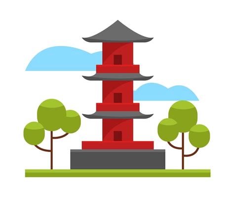 Premium Vector Japanese Architecture Illustration