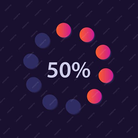 Premium Vector Round Gradient Dot Infographic Chart Design Template