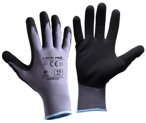 RĘKAWICE OCHRONNE ROBOCZE POWLEKANE NITRYLEM ROZMIAR 10 XL L220610K