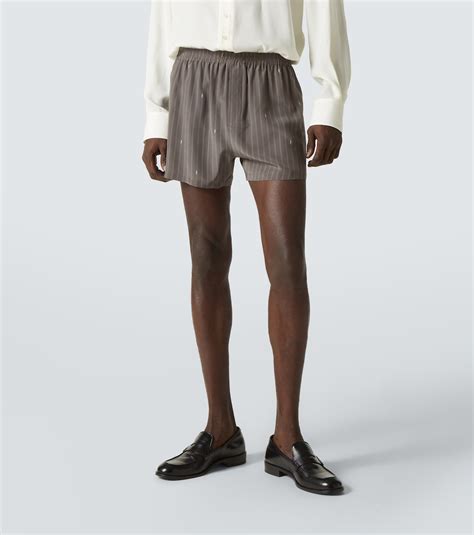 Silk Boxer Briefs In Grey Saint Laurent Mytheresa