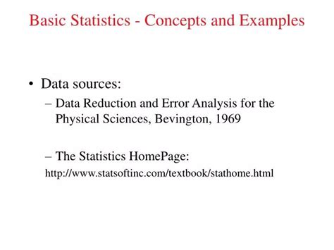 Ppt Basic Statistics Concepts And Examples Powerpoint Presentation