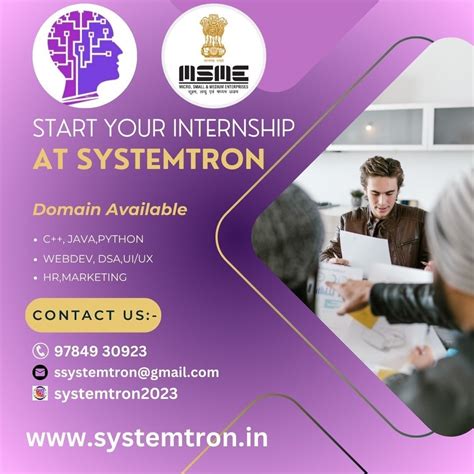 Internship Systemtron Systemtron