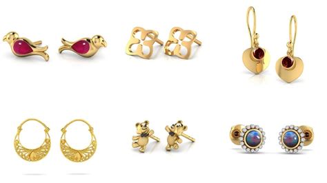 Small Gold Earrings Designs With Price Light Weight Gold Earring