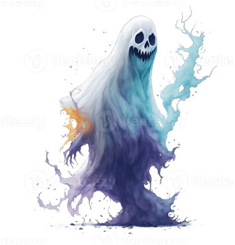 Vector Illustration Of Ghost Phantom Silhouette Isolated On