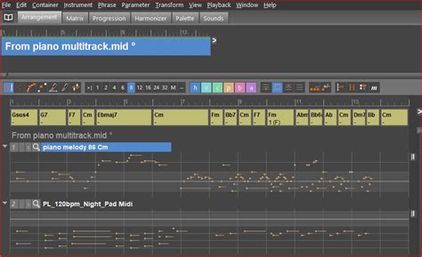 Import Multitrack Midi File In Synfire Get Harmony From One Track Or