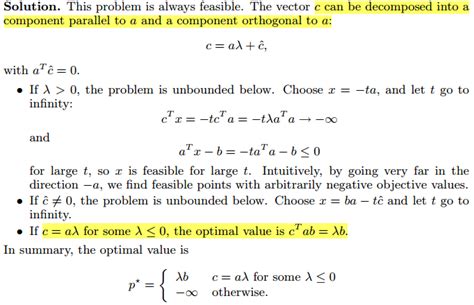 Optimization How To Minimize A Linear Function Over A Halfspace