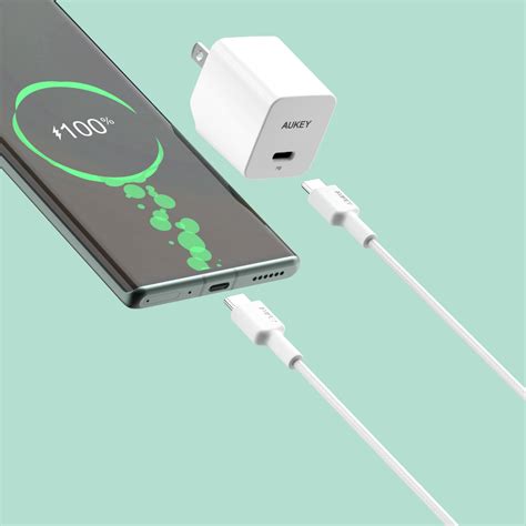 Aukey Usb C To Usb C Braided Nylon Cable Transfer Data Up To 480mbps Usb C Enabled Devices