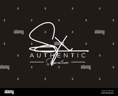 Sx Signature Logo Template Vector Stock Vector Image And Art Alamy