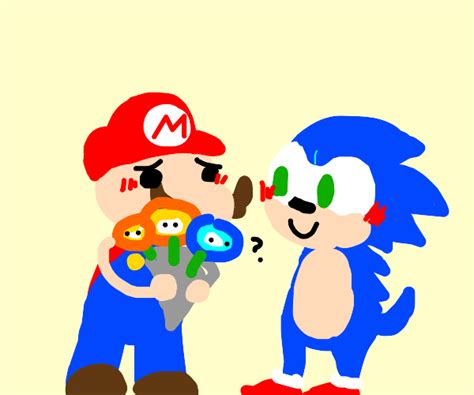Mario And Sonic On A Date Drawception
