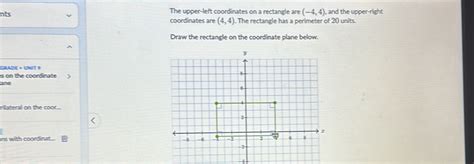 Solved The Upper Left Coordinates On A Rectangle Are Nts And The Upper Right