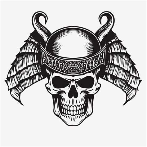 Premium Vector Skull Monster Carving Illustration Design