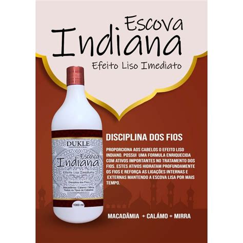 Escova Progressiva Indiana Dukle Profissional kg liso perfeito na primeira aplicação Shopee
