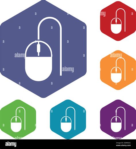 Computer Mouse Icons Set Stock Vector Image Art Alamy