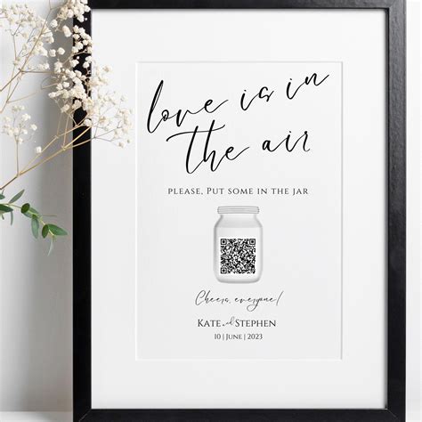 Wedding Tip Your Bartender Sign Template Tip Jar Sign Qr Etsy