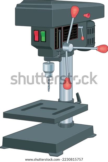 Electrical Drill Press Vector Illustration Stock Vector Royalty Free