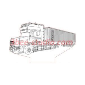 Scania T Truck D Illusion Lamp Plan Vector File Bee Studio