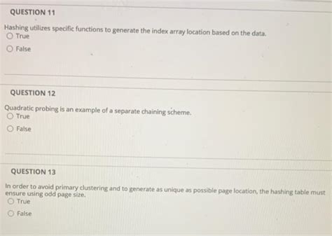 solved question 11 hashing utilizes specific functions to