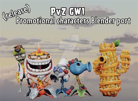 Pvz Gw1 Promotional Characters Blender Release By Juanito Pro On
