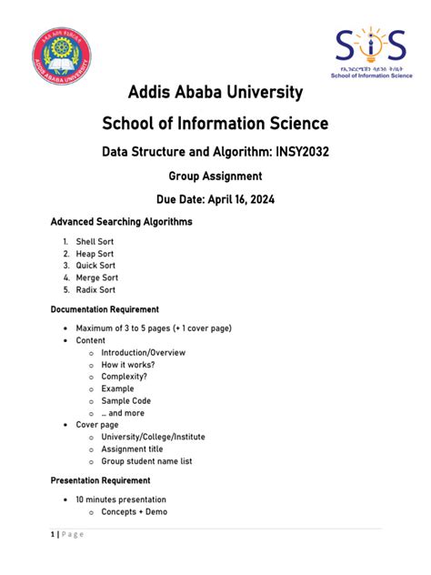 Dsa Group Assignment 2024updated Pdf Algorithms Applied