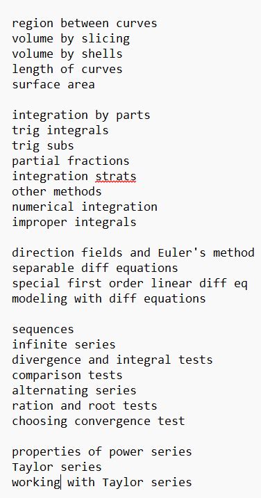 What Are The Hardest Topics From This Calc Ii Curriculum Rcalculus