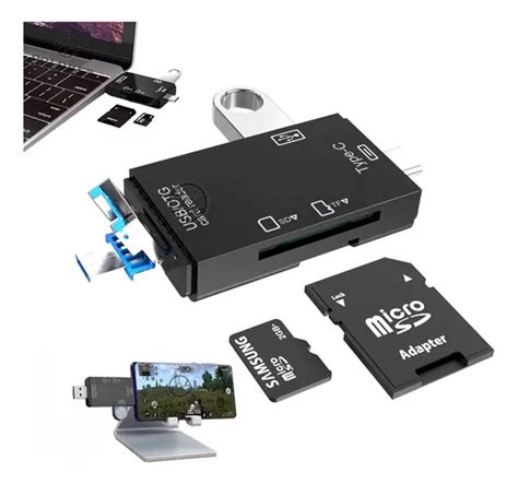 Adaptador Otg Lector Tarjetas Usb Tipo C Sd Tf Pc Celular Mercadolibre 📦