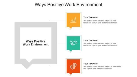 Ways Positive Work Environment Ppt Powerpoint Presentation Slides Mockup Cpb Presentation