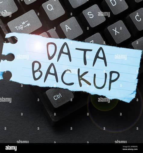 Conceptual Display Data Backup Conceptual Photo Copy Of Important Data That Is Stored On An