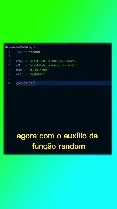 Gerador De Senhas Em Python Shorts Development Dev Youtube