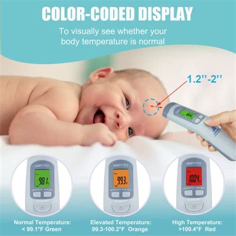 Amplim Non Contactno Touch Digital Forehead Thermometer For Adults