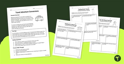customary measurement conversion word problems worksheet set teach