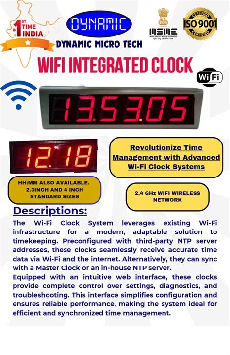 Wi Fi Digital Clock At ₹ 11000piece Flip Display Clock In Mumbai