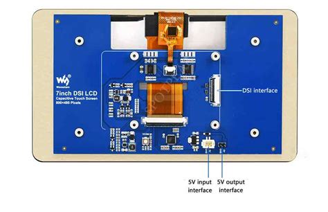 Raspberry Pi 7inch Dsi Lcd B Display Mipi Capacitive Touchscreen 800x480