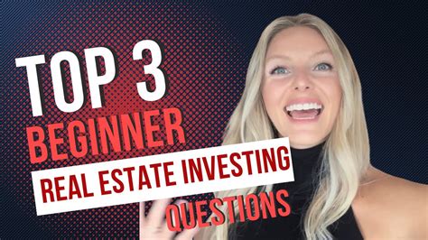 Top 3 Questions When Getting Started In Real Estate Investing Youtube