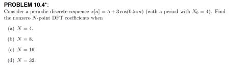 Solved Problem 104 Consider A Periodic Discrete Sequence