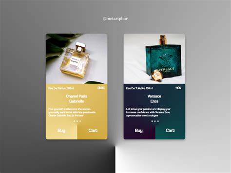 Perfume App UI Concept By Metartphor On Dribbble